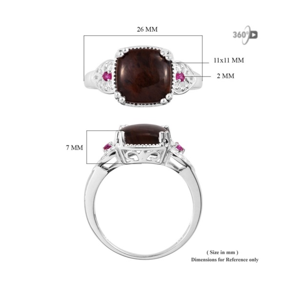 Jewelry | Coffee Obsidian Ruby Color Diamond 925 Ring | Poshmark